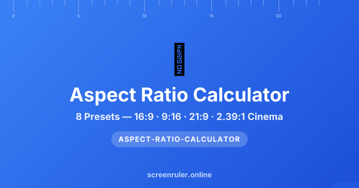 Aspect Ratio Calculator — Free Pixel & Ratio Tool